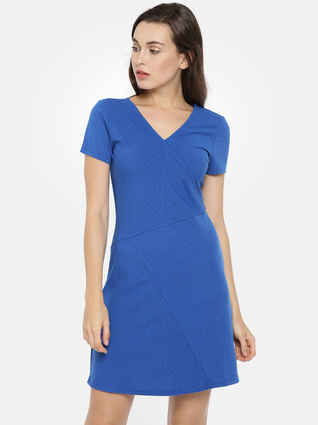 Buy Vero Moda Women Blue Solid A Line Dress - Dresses for Women 5419744 ...