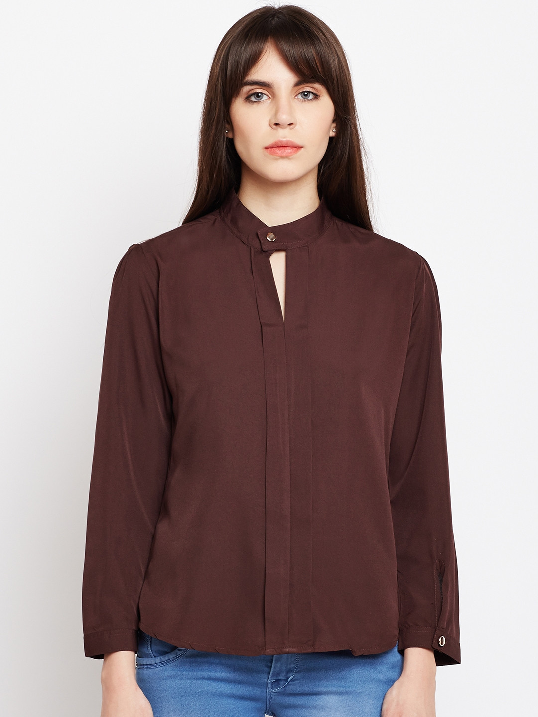 Buy Purple Feather Women Brown Solid Top - Tops for Women 5452856 | Myntra
