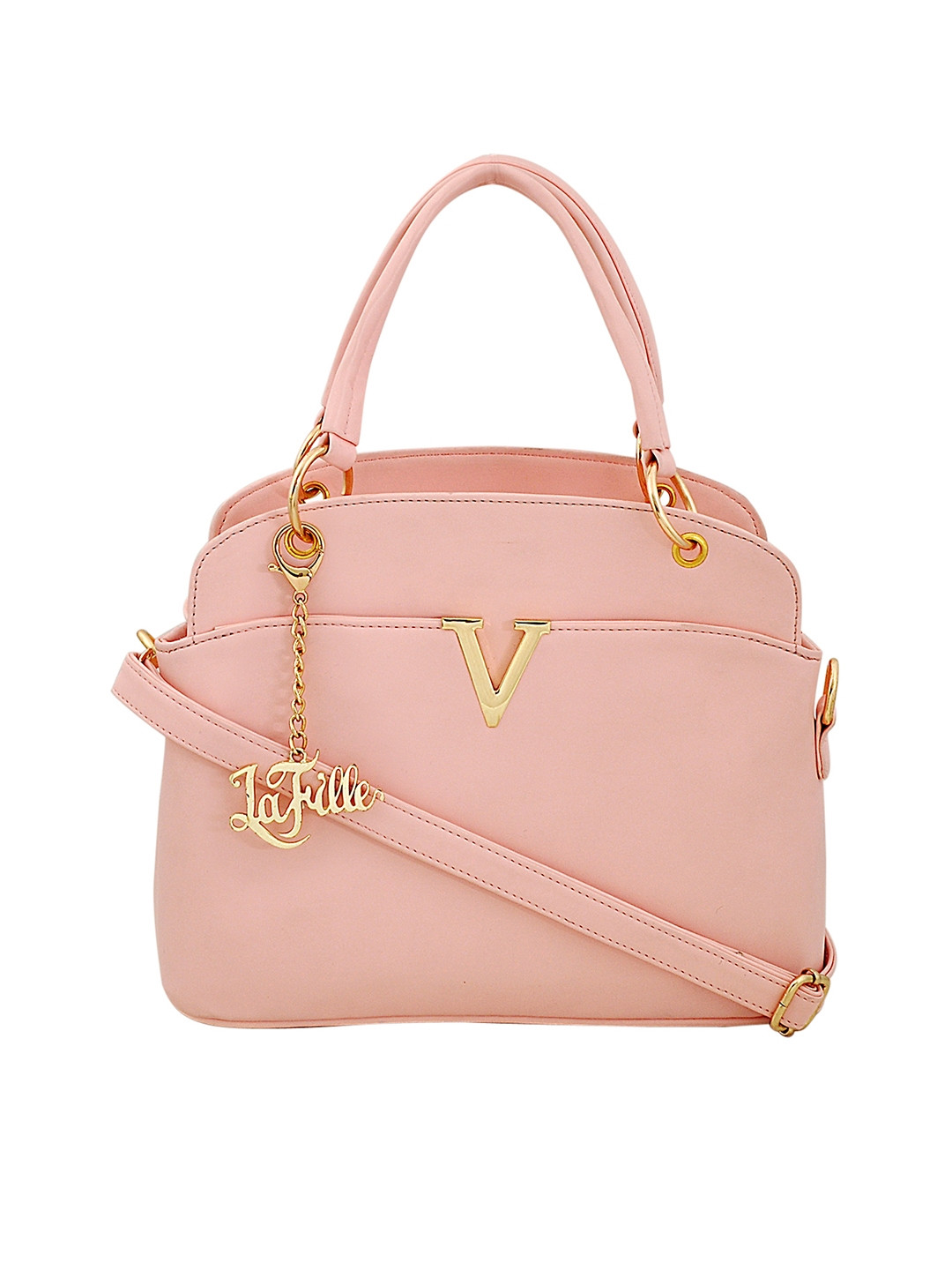 Buy LaFille Pink Solid Handheld Bag - Handbags for Women 5460172 | Myntra