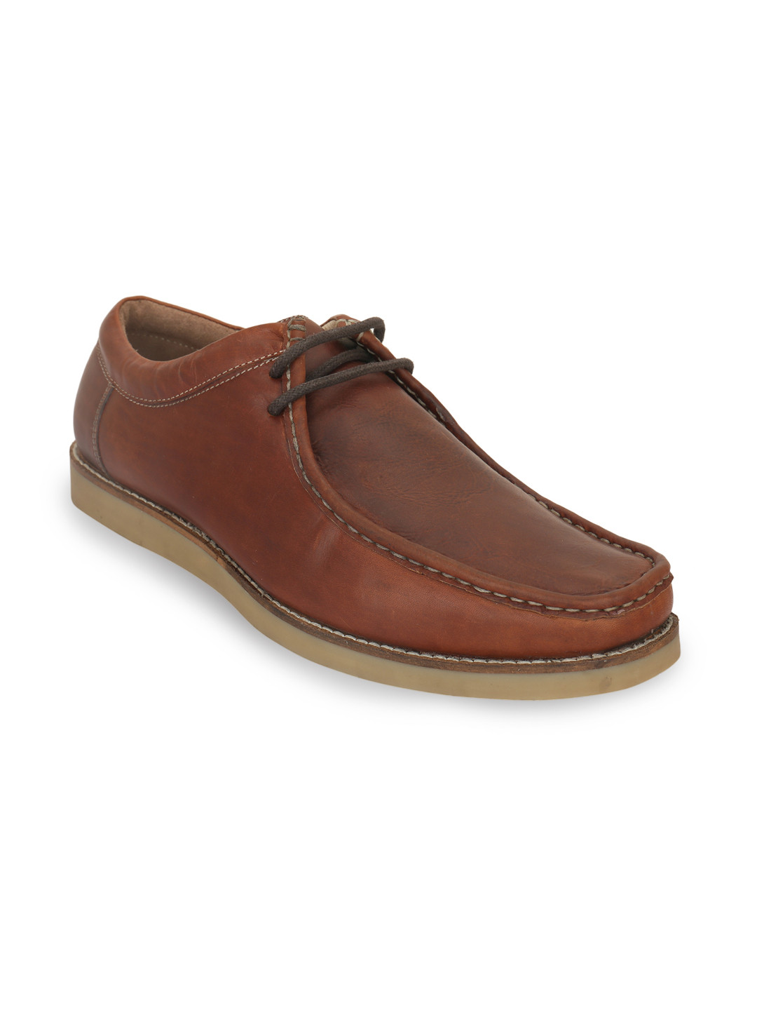 Buy Pelle Albero Men Brown Solid Leather Derbys - Casual Shoes for Men ...