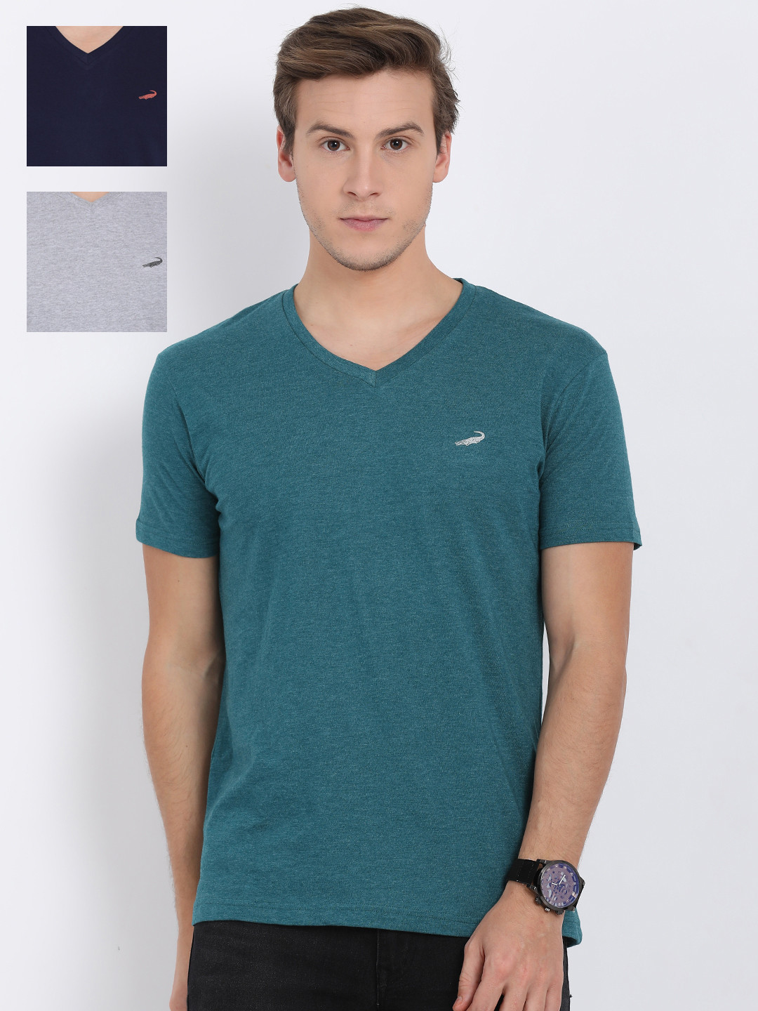 Buy Crocodile Men Pack Of 3 T Shirts - Tshirts for Men 5504771 | Myntra