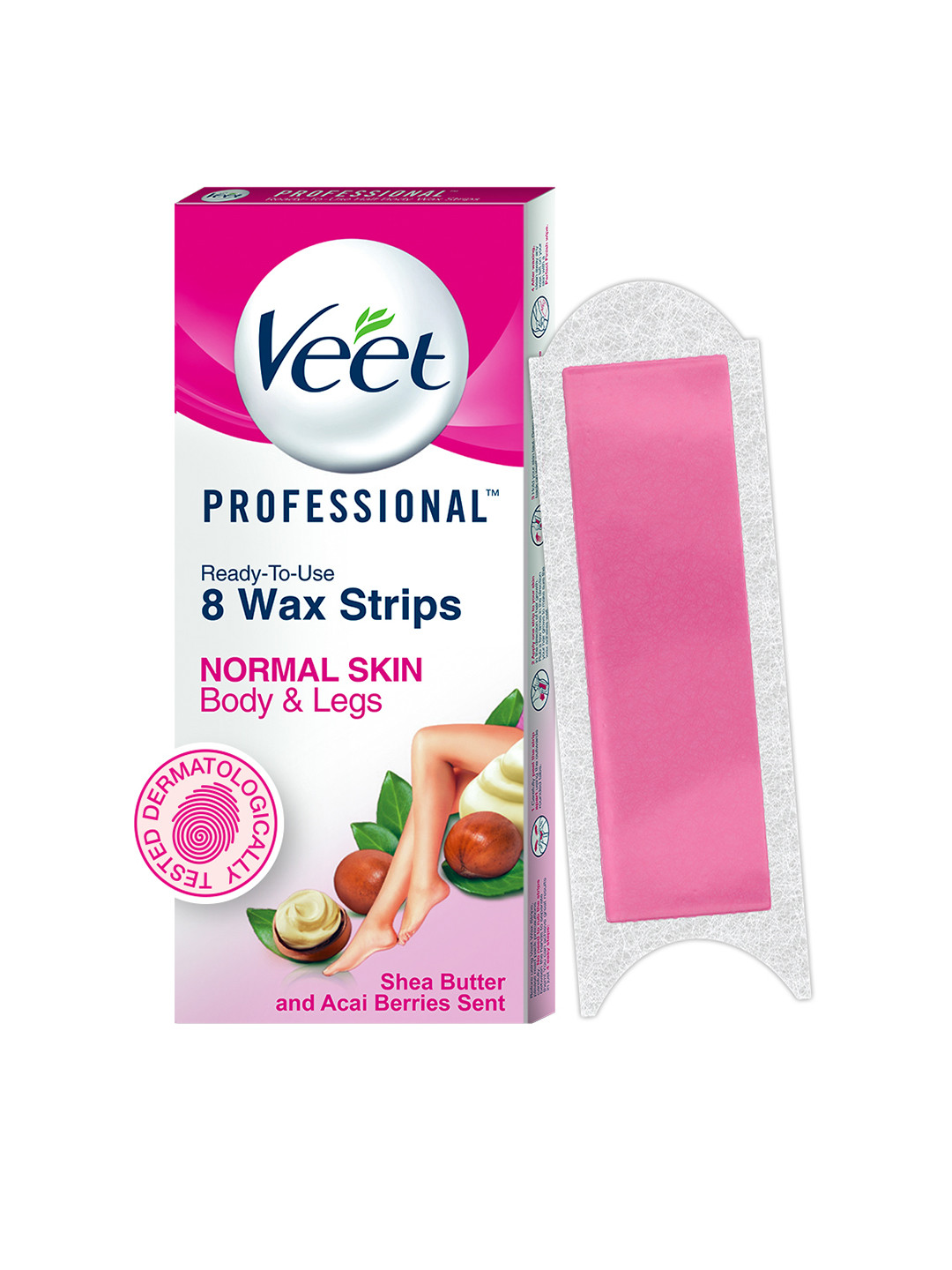 Buy Veet Professional Waxing Strips For Normal Skin 8 Strips - Body Wax ...