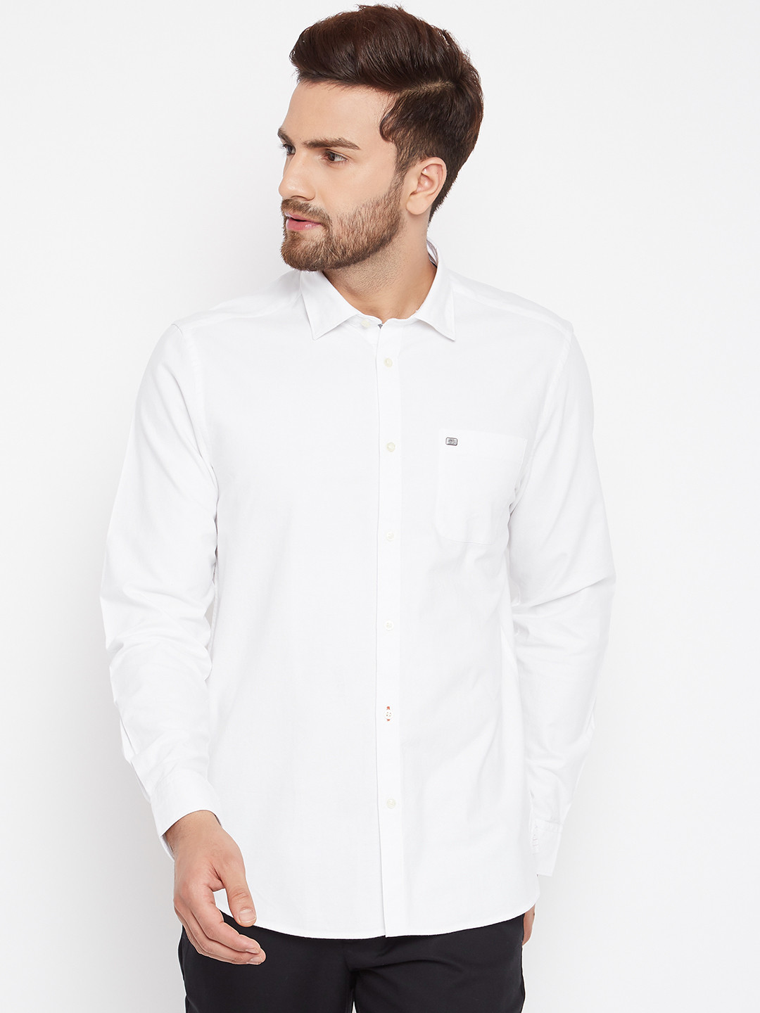 Buy Blackberrys Men Off White Slim Fit Solid Casual Shirt - Shirts for ...