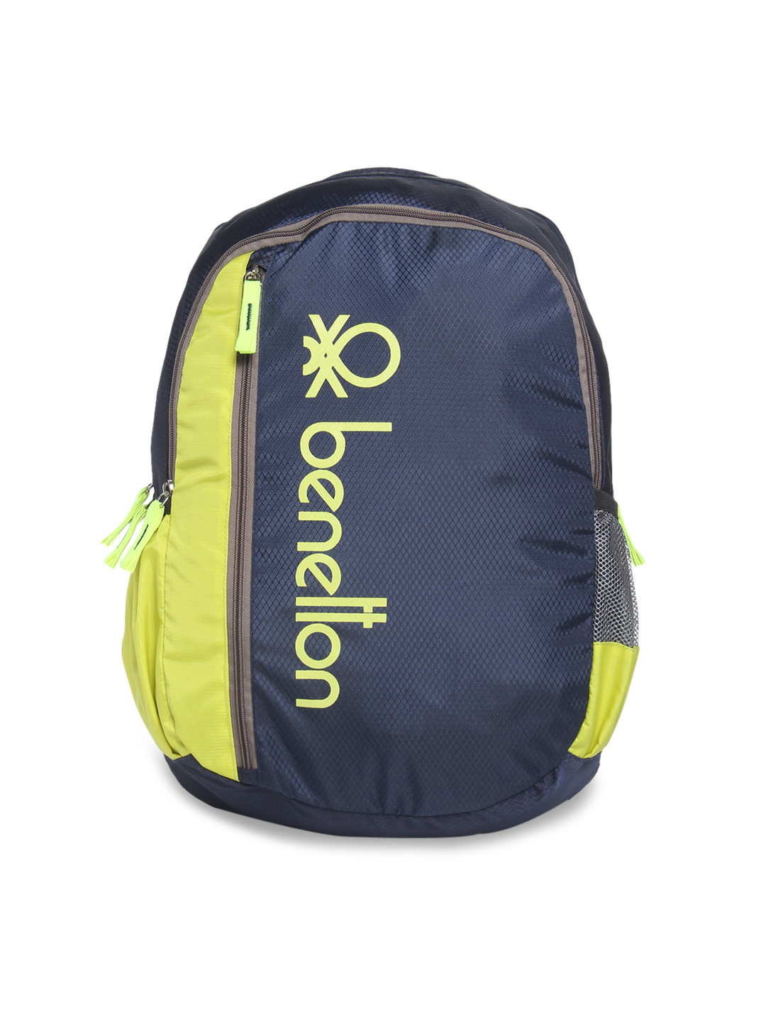 Buy United Colors Of Benetton Unisex Green & Blue Brand Logo Backpack ...