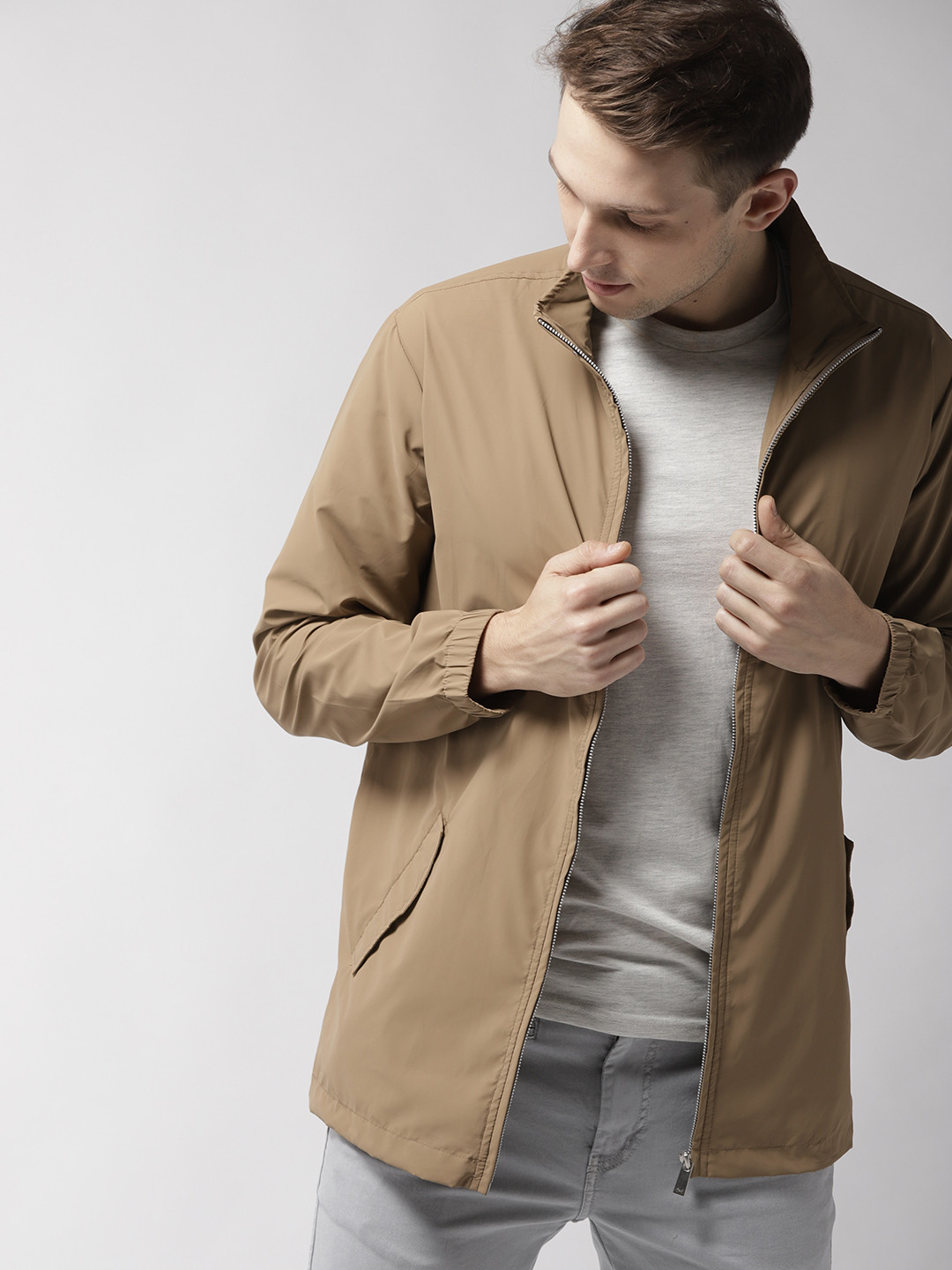 Buy Mast & Harbour Men Khaki Lightweight Tailored Jacket - Jackets for ...