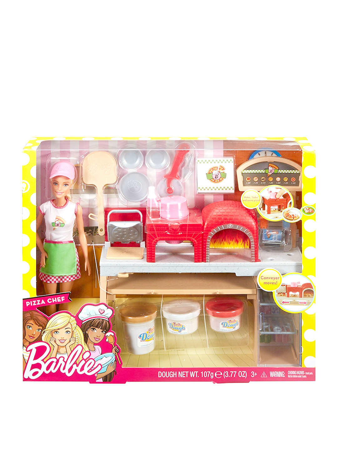 Buy Mattel Pink Barbie Pizza Chef Doll And Playset - Soft Toys And ...