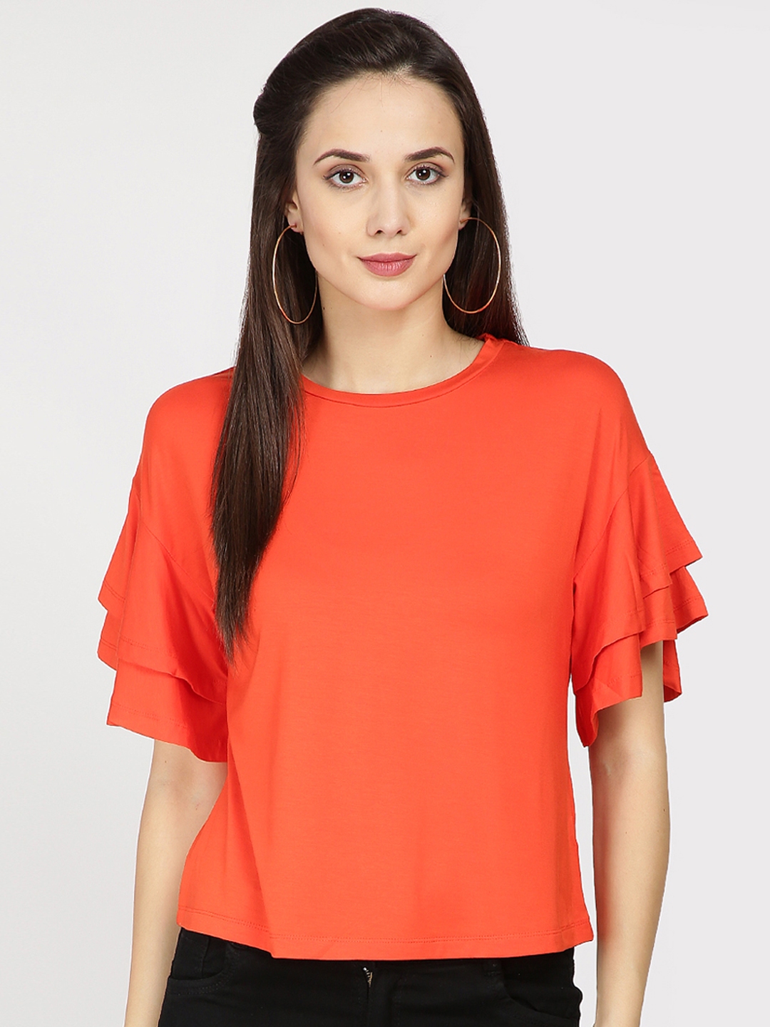Buy Gipsy Women Orange Solid Top Tops For Women 5634275 Myntra