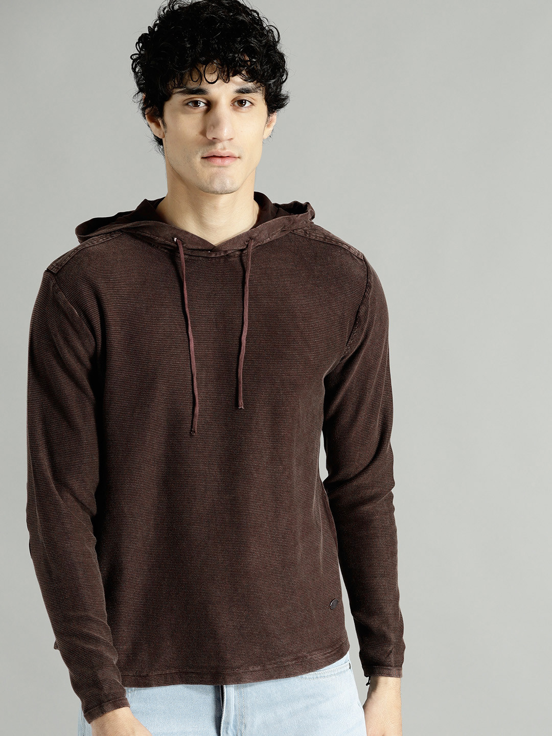 Buy Roadster Men Coffee Brown Solid Pullover - Sweaters for Men 5642134 ...