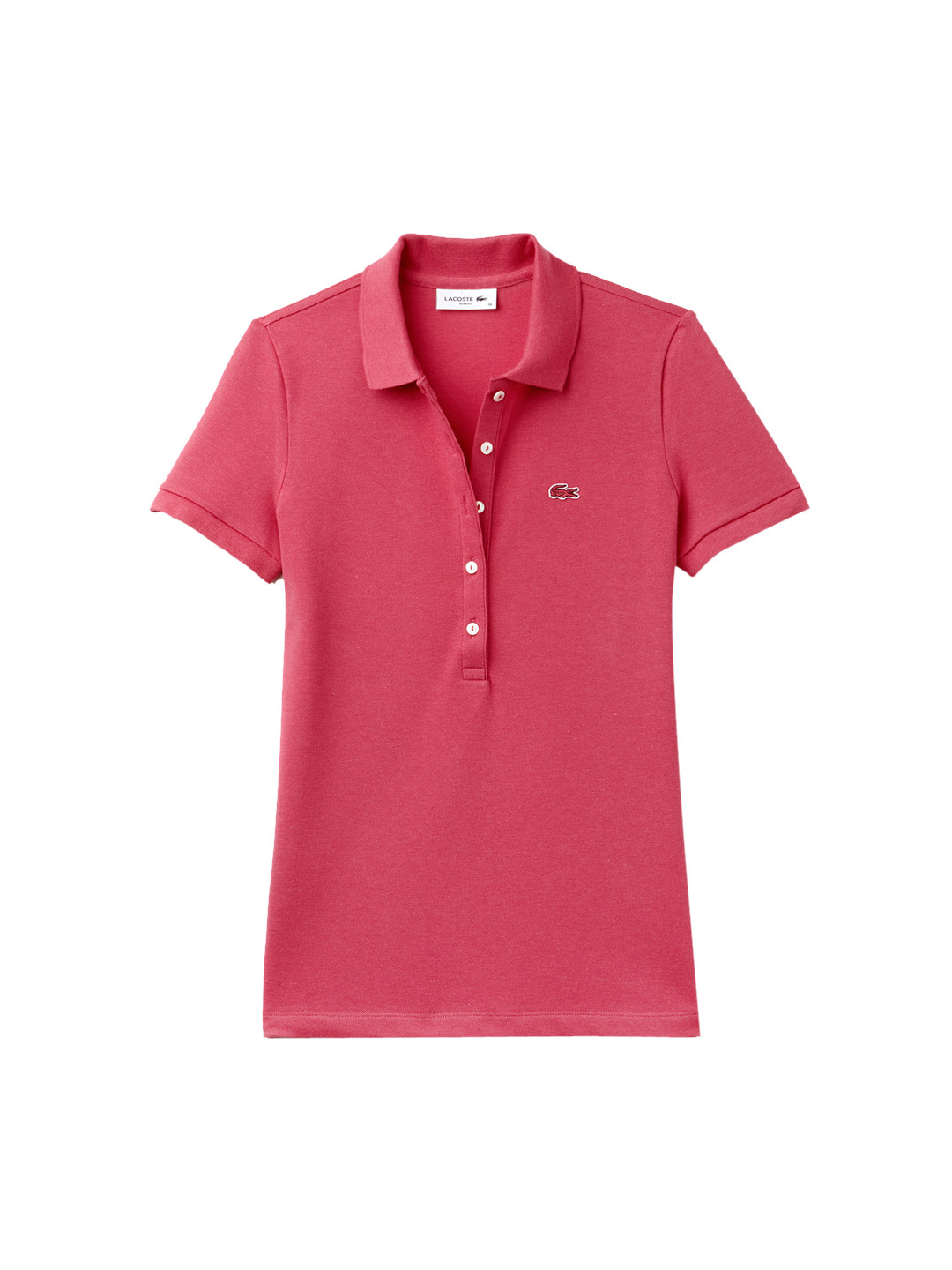 Buy Lacoste Women Pink Slim Fit Stretch Mini Cotton Petit Polo ...