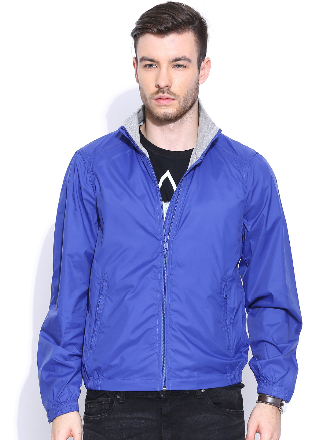 Buy United Colors Of Benetton Blue Jacket - Jackets for Men 565114 | Myntra