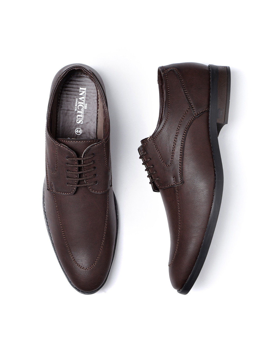 Buy INVICTUS Men Coffee Brown Formal Derbys - Formal Shoes for Men ...