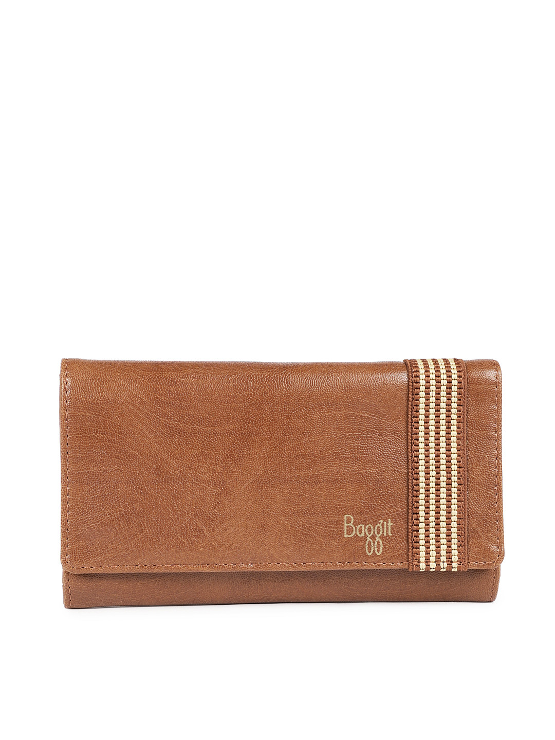 Buy Baggit Women Brown Solid Three Fold Wallet - Wallets for Women ...