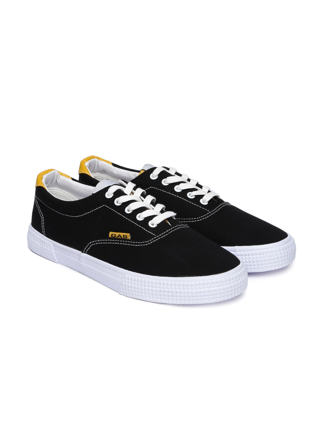 Buy GAS Men Black Sneakers - Casual Shoes for Men 5706424 | Myntra