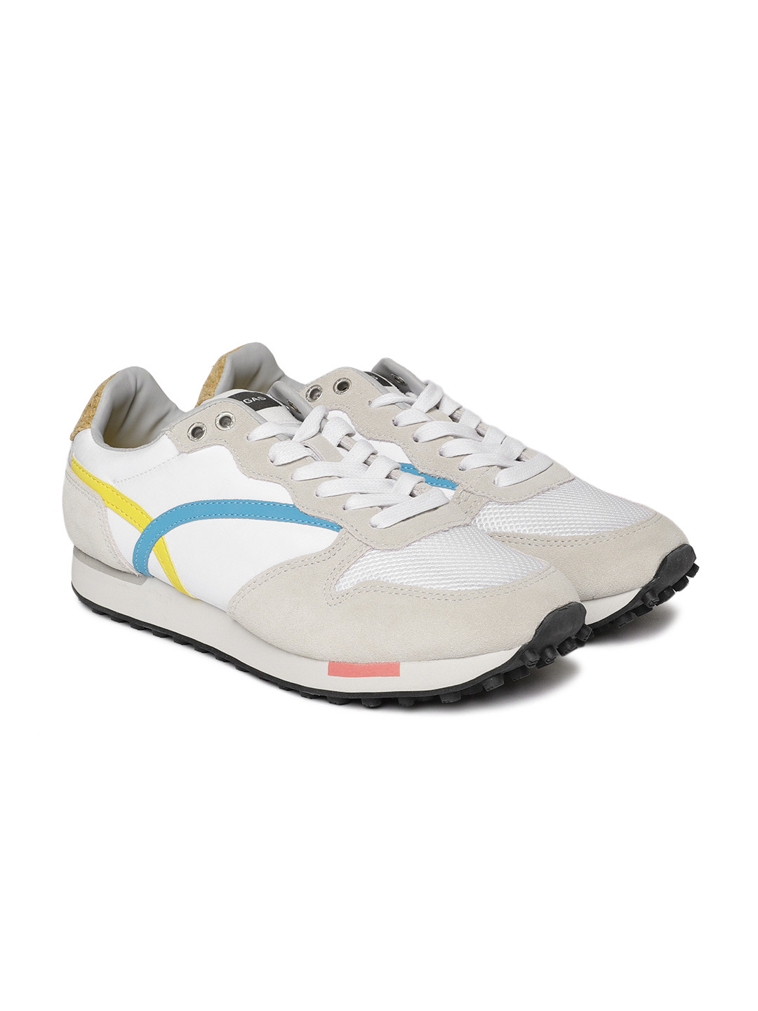 Buy GAS Men White And Beige SAGAN NYX Sneakers - Casual Shoes for Men ...