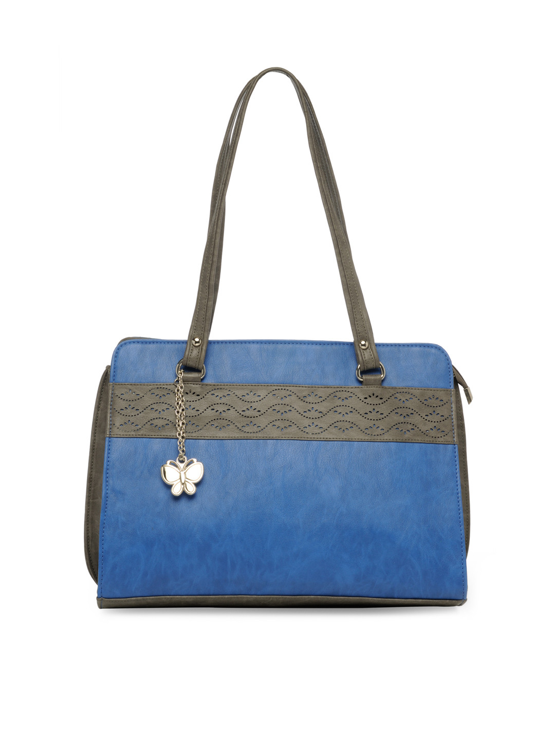 Buy Butterflies Blue Solid Handheld Bag - Handbags for Women 5794702 ...