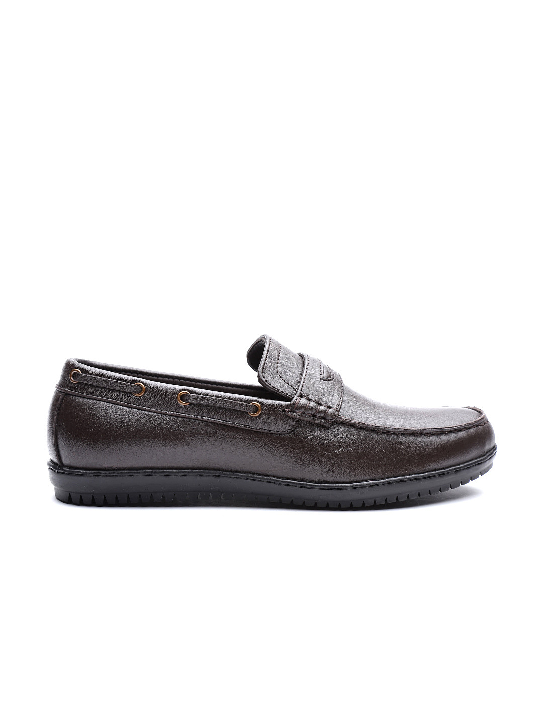 Buy Carlton London Men Coffee Brown Leather Semiformal Loafers - Formal ...