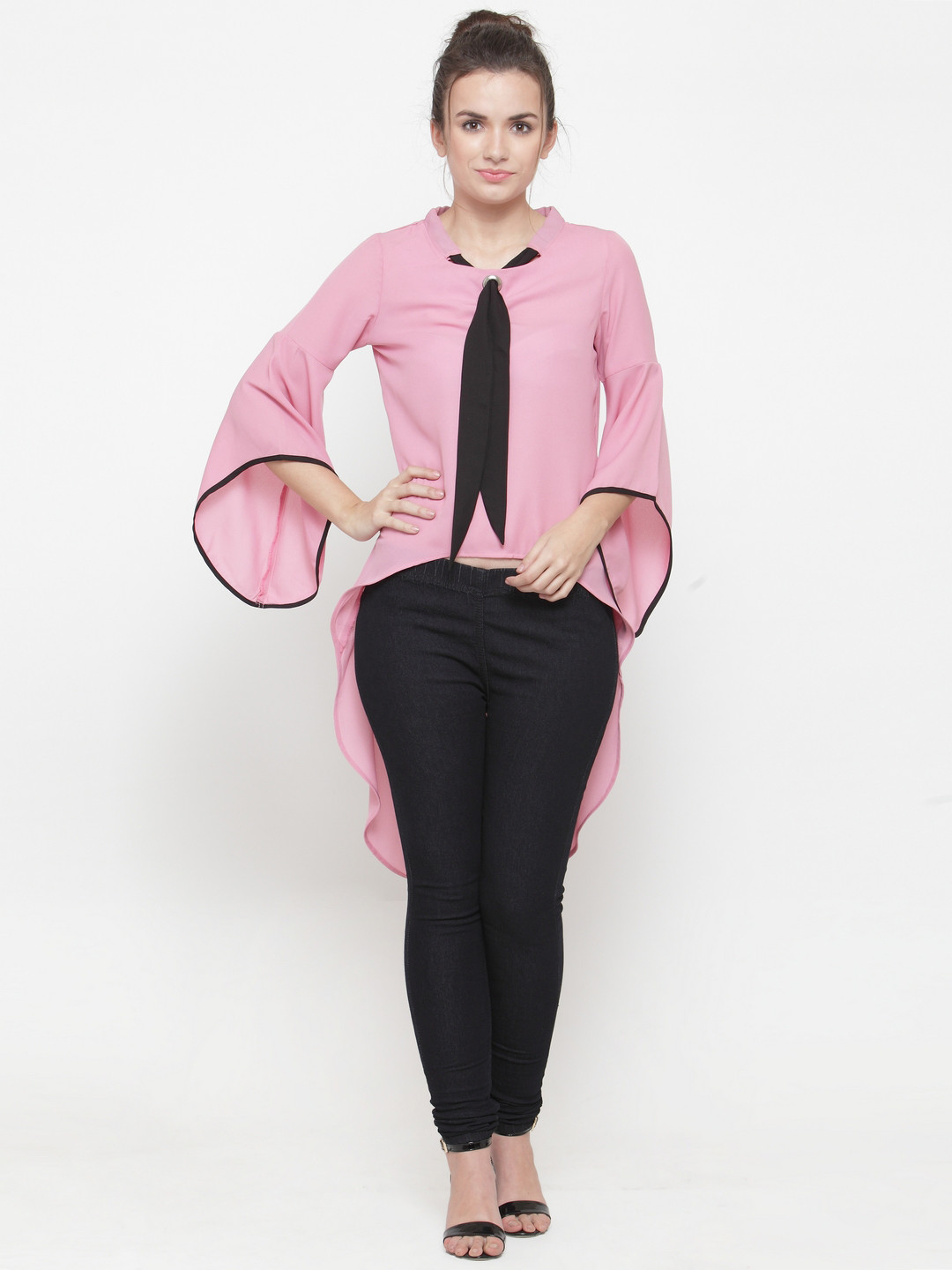 Buy PlusS Women Pink Solid High Low Top - Tops for Women 5800190 | Myntra