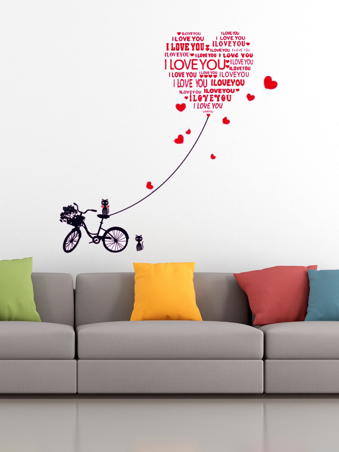 Buy Cortina Black & Red Wall Sticker - Decals And Stickers for Unisex ...