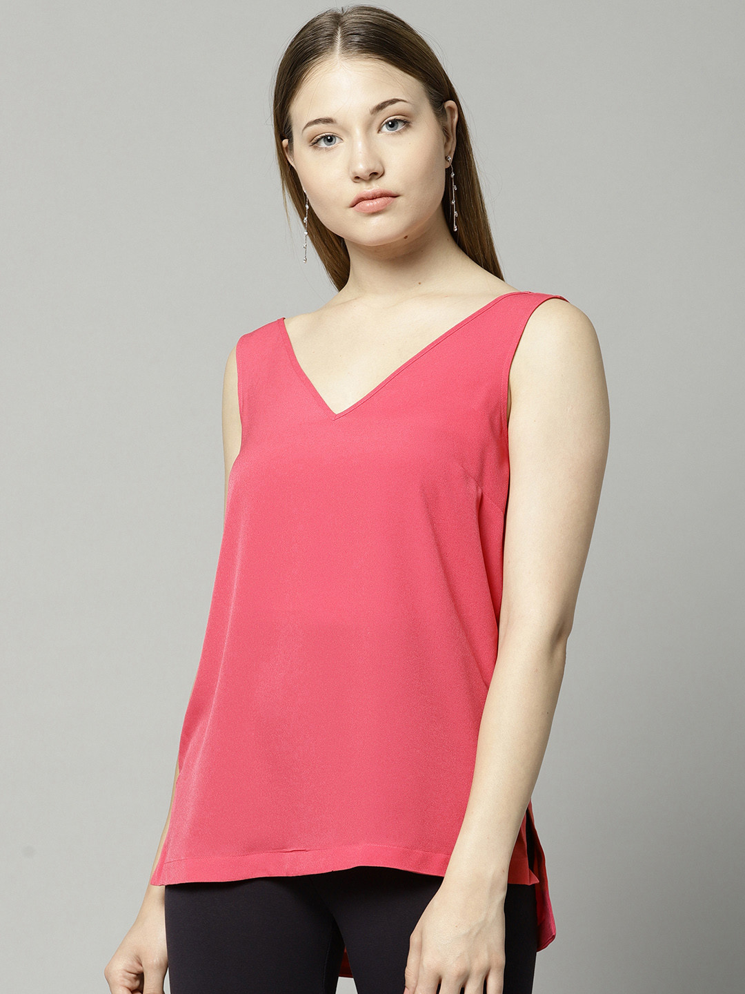 Buy Marks & Spencer Women Coral Pink Solid Top - Tops for Women 5827759 ...