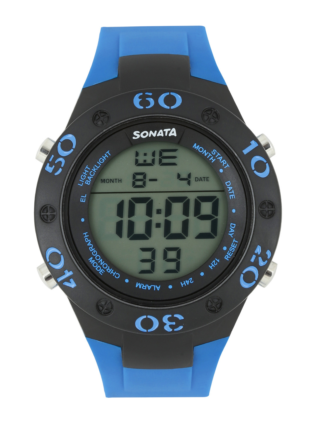 Buy Sonata Men Ocean Series Black & Blue Digital Watch 77035PP01 ...