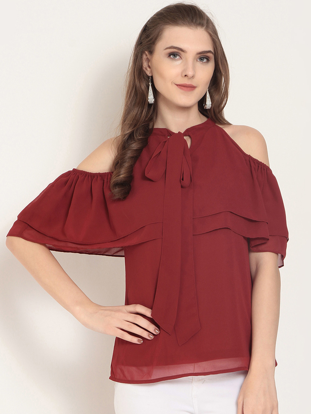 Buy RARE Women Maroon Solid Top - Tops for Women 6012529 | Myntra