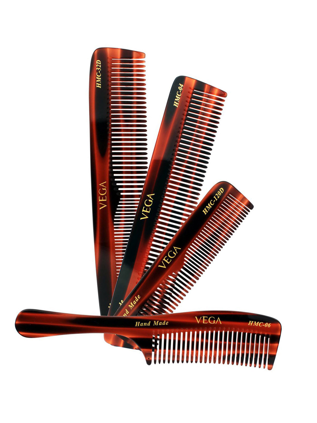 Buy VEGA Set Of 4 Hand Made Hair Comb HMCS 04 - Hair Brush And Comb for ...
