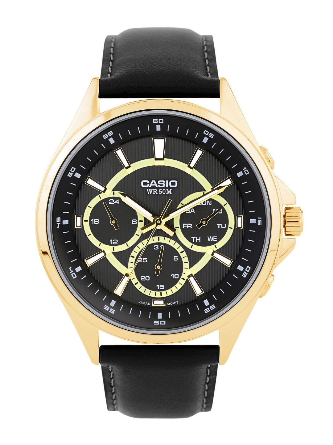 Buy Casio Enticer Men Black Analogue Watches (A963) MTP E303GL 1AVDF ...