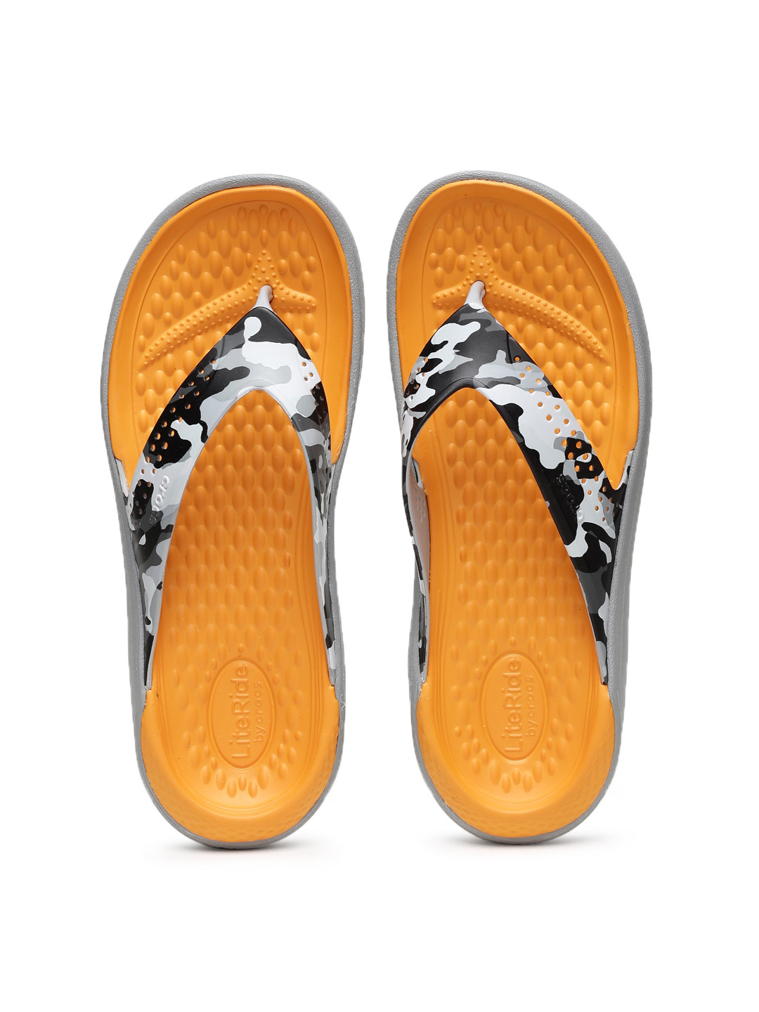 Buy Crocs Unisex Multicoloured Printed Thong Flip Flops - Flip Flops ...
