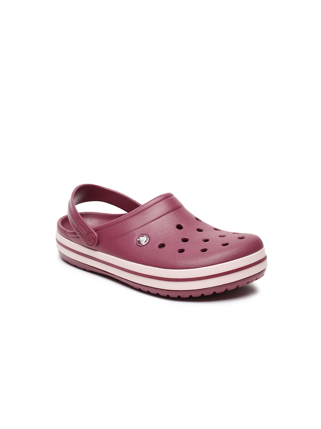 Buy Crocs Unisex Maroon Solid Clogs - Flip Flops for Unisex 6516520 ...