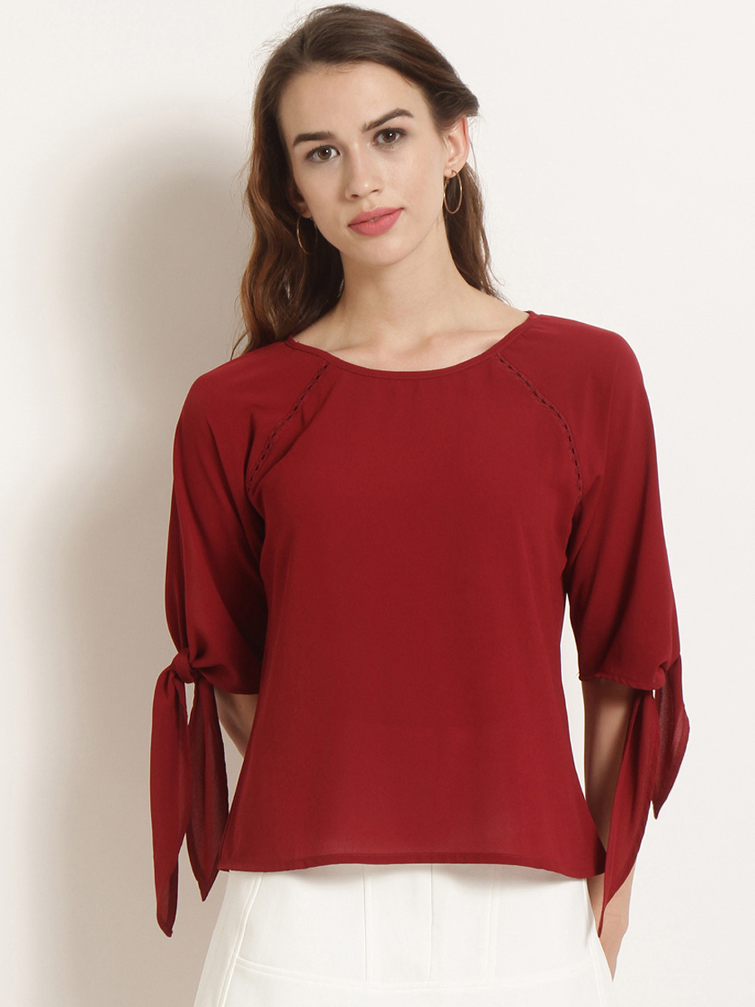 Buy RARE Women Maroon Solid Top - Tops for Women 6518325 | Myntra