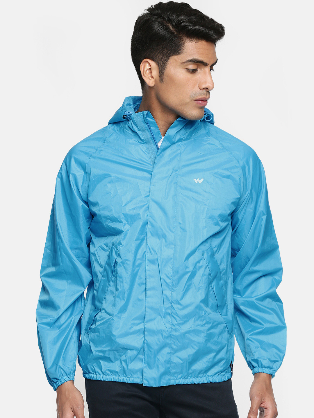 Buy Wildcraft Men Blue Solid Water Proof Hooded Rain Jacket - Rain ...