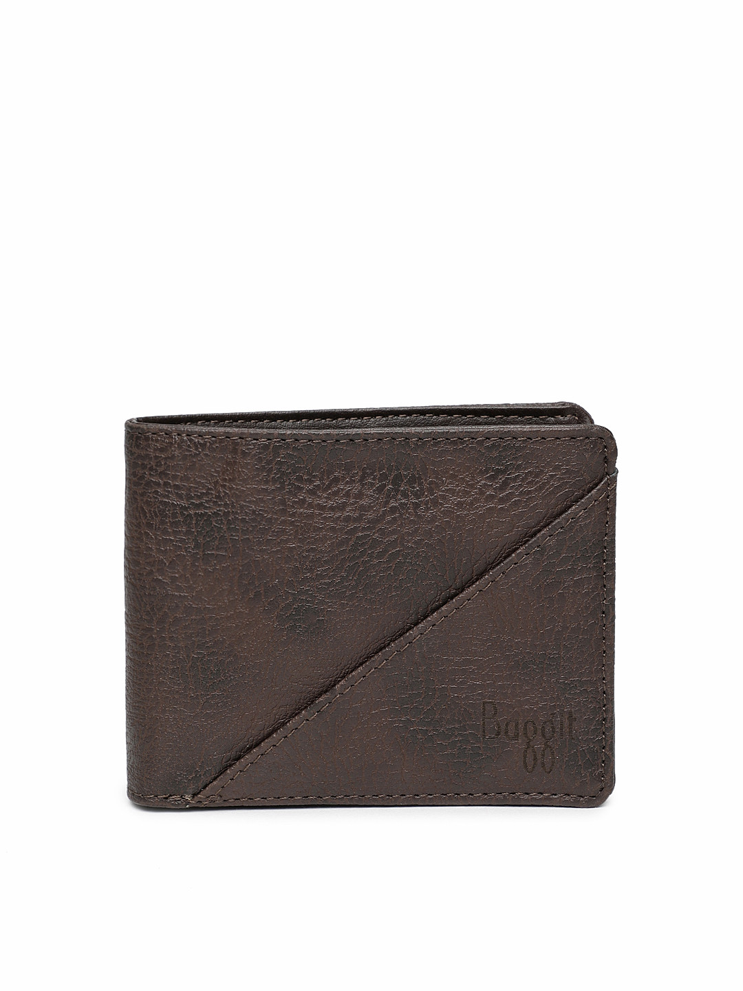 Buy Baggit Men Brown Textured Two Fold Wallet - Wallets for Men 6525459 ...