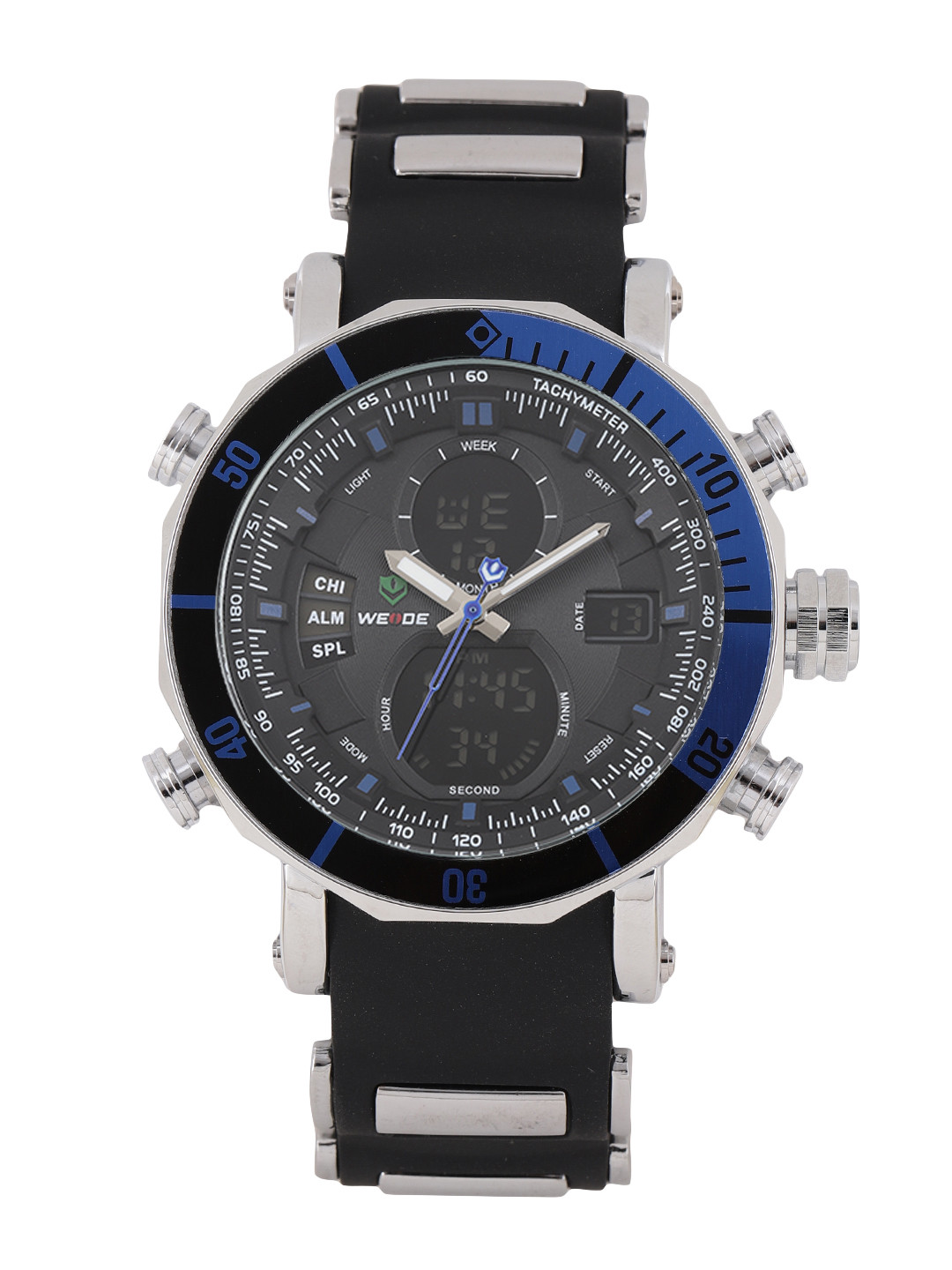 Buy WEIDE Men Black & Blue Analogue And Digital Watch WH5203 11C ...