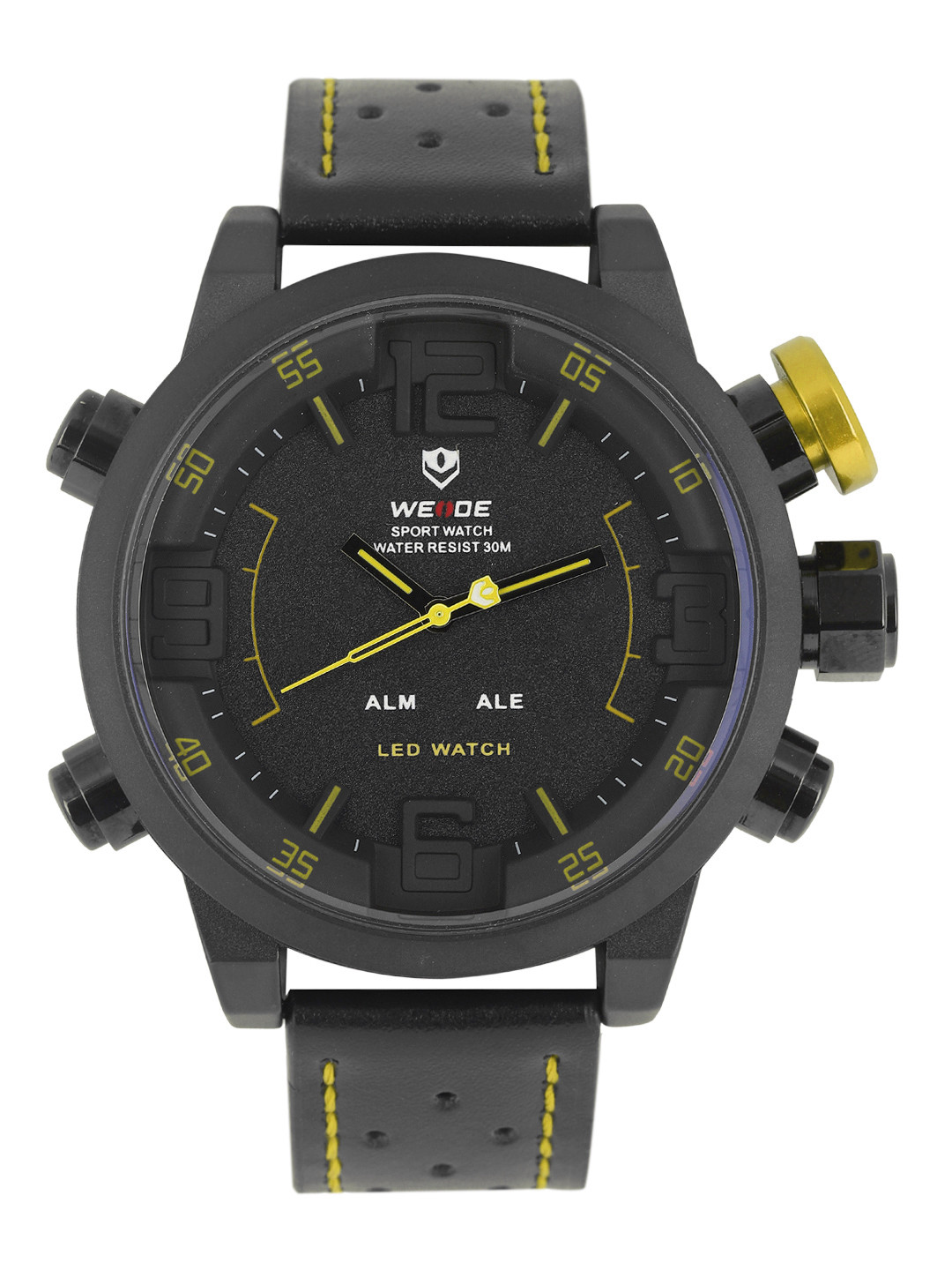 Buy WEIDE Men Black & Yellow Analogue And Digital Watch WH5210B 3C ...