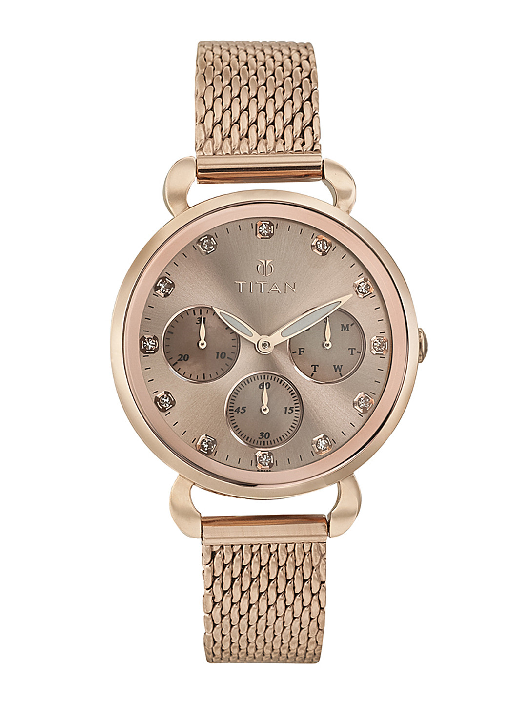 Buy Titan Women Rose Gold Toned Dial Watch 95013WM01J - Watches for ...