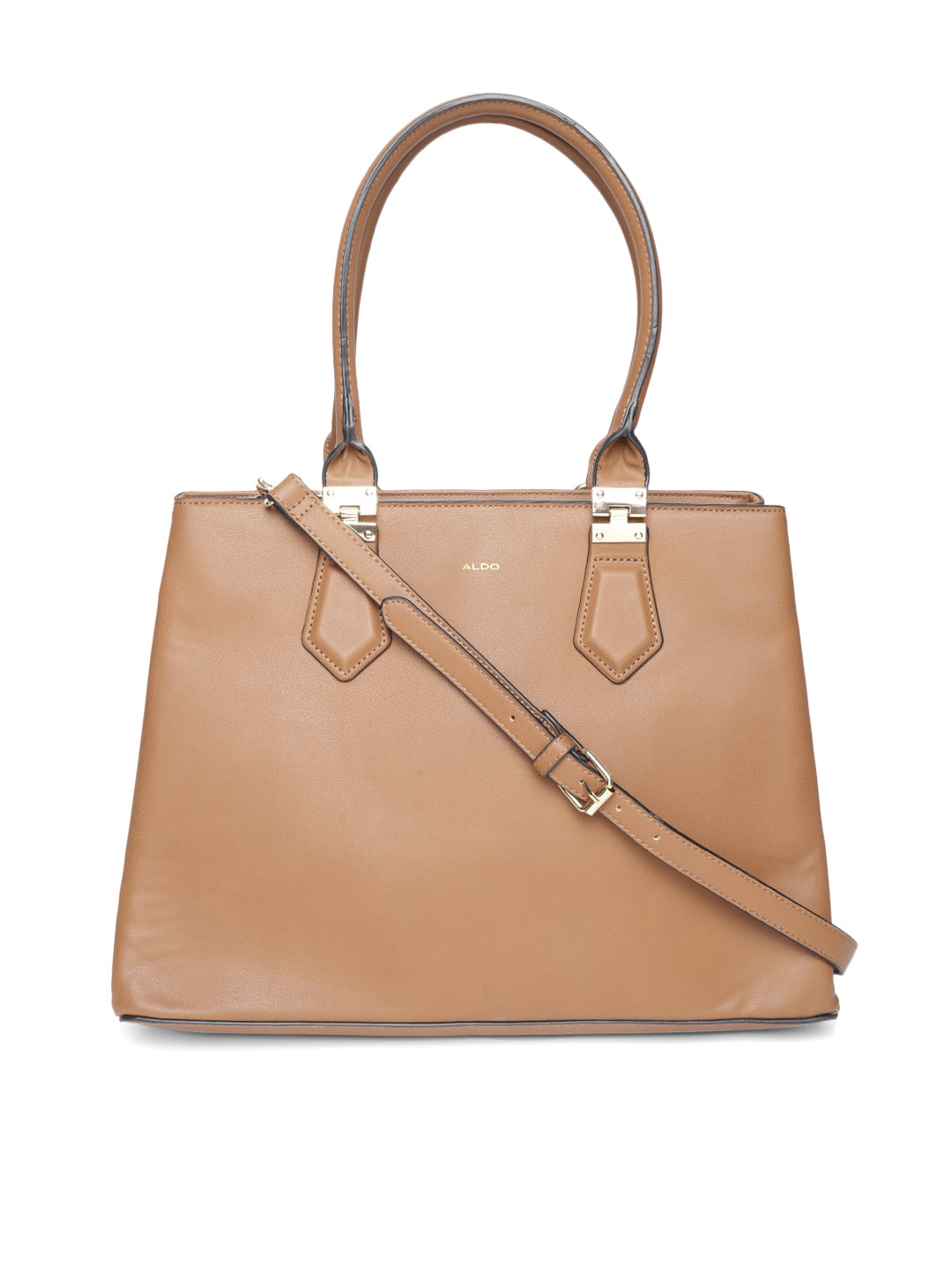 Buy ALDO Brown Solid Shoulder Bag With Sling Strap - Handbags for Women ...