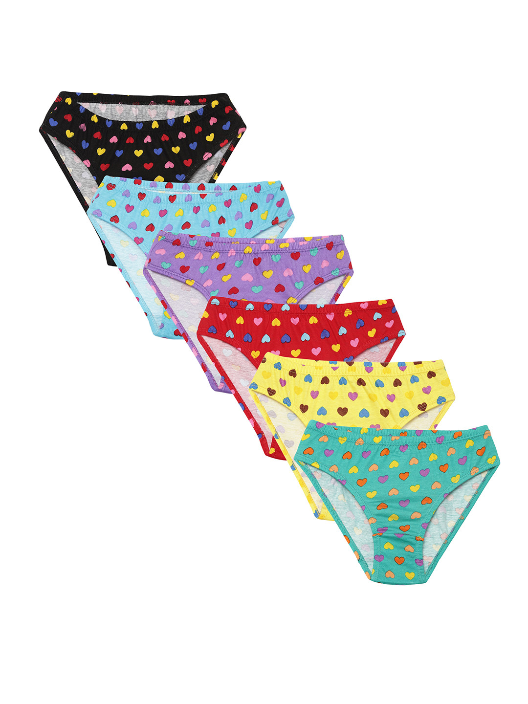 Buy Leading Lady Girls Pack Of 6 Assorted Printed Briefs 75 - Briefs ...