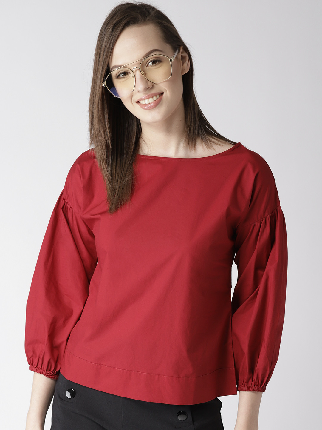 Buy 20Dresses Women Maroon Solid Top - Tops for Women 6541419 | Myntra