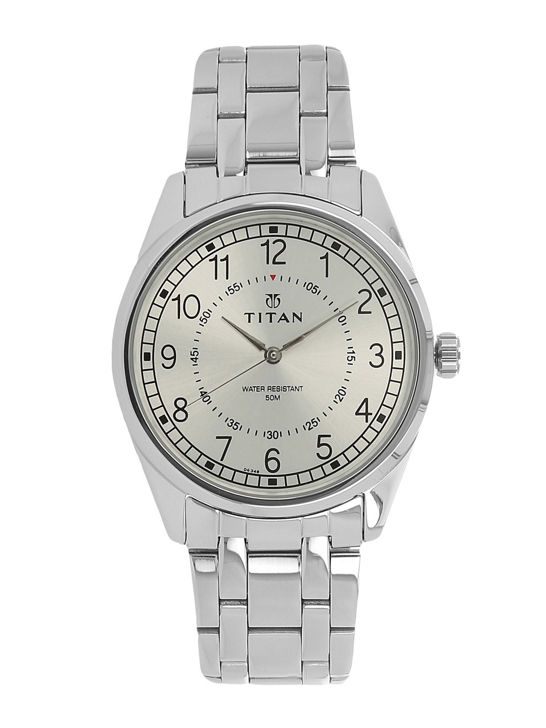 Buy Titan Workwear Men Silver Analogue Watch NL1729SM01 - Watches for ...