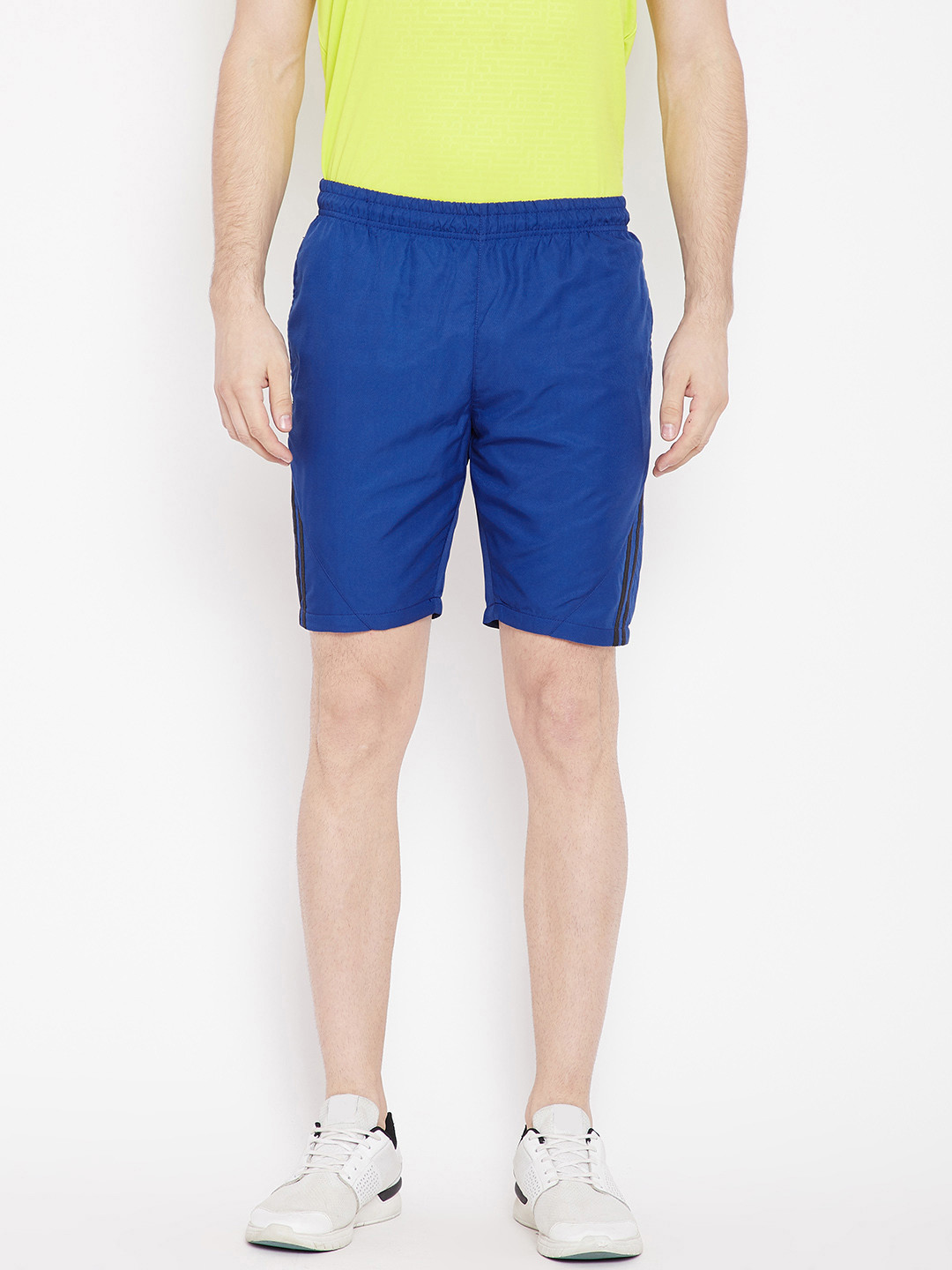 Buy People Men Blue Solid Regular Fit Regular Shorts - Shorts for Men ...