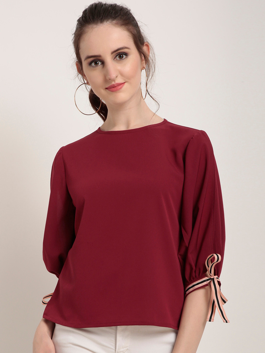Buy RARE Women Maroon Solid Top - Tops for Women 6552954 | Myntra