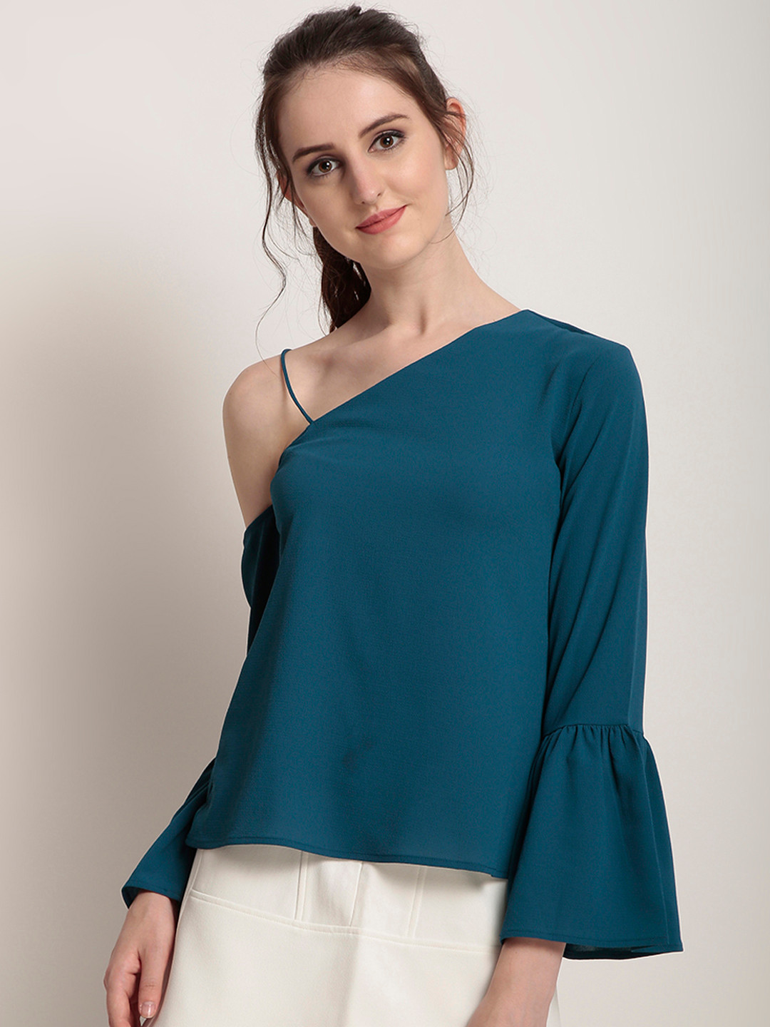 Buy RARE Women Teal Solid Top - Tops for Women 6552976 | Myntra