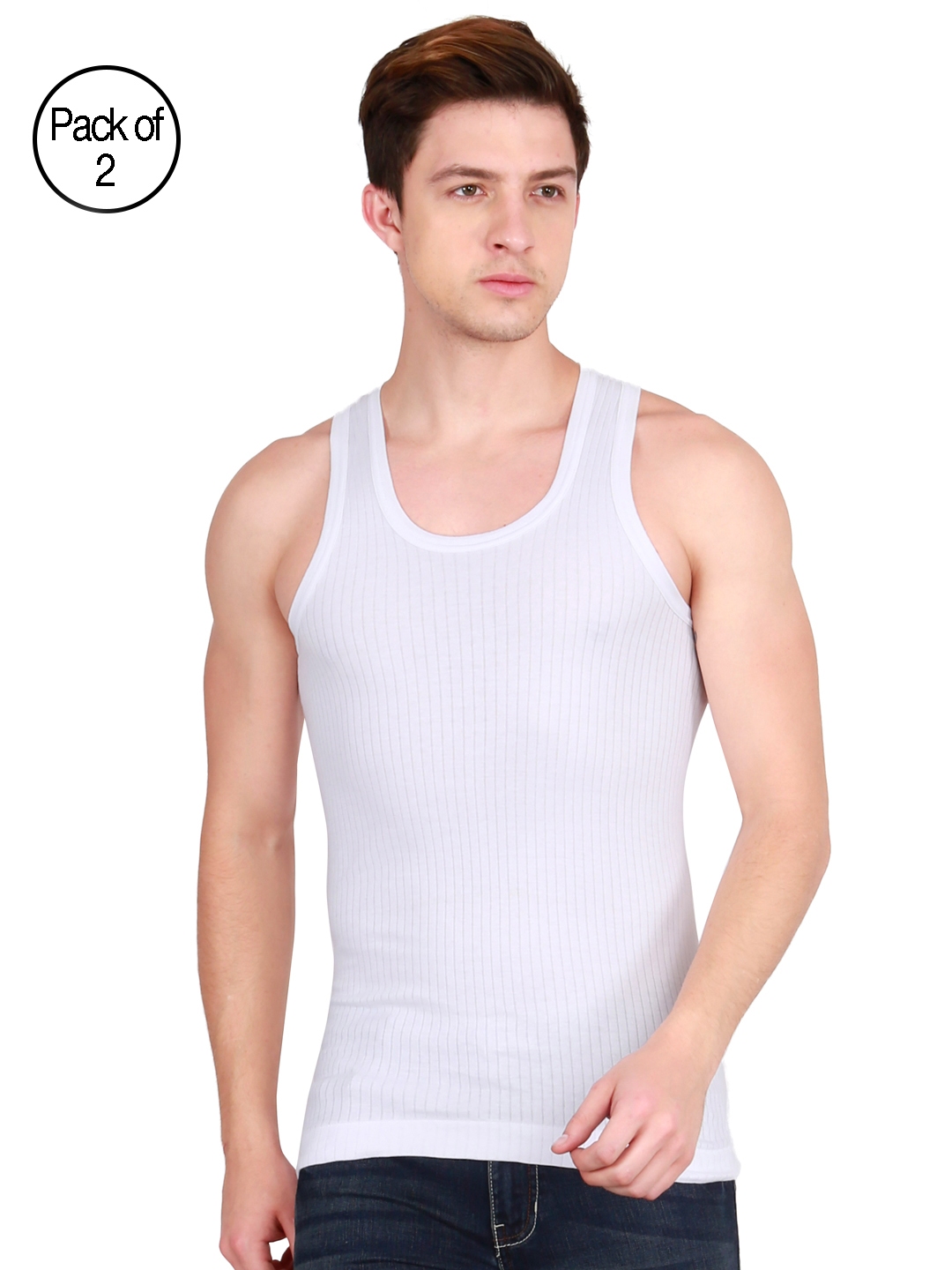 Buy Genx Men Pack Of 2 White Innerwear Vests Lux Cozi Champion Innerwear Vests For Men 6554257