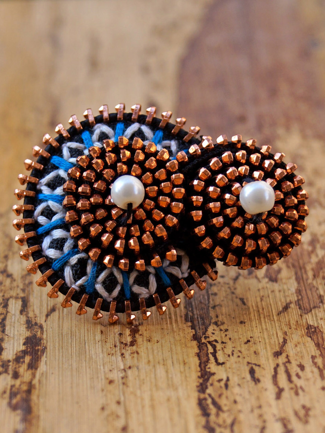 Buy Anetra Multicoloured Embroidered Ring - Ring for Women 6595833 | Myntra