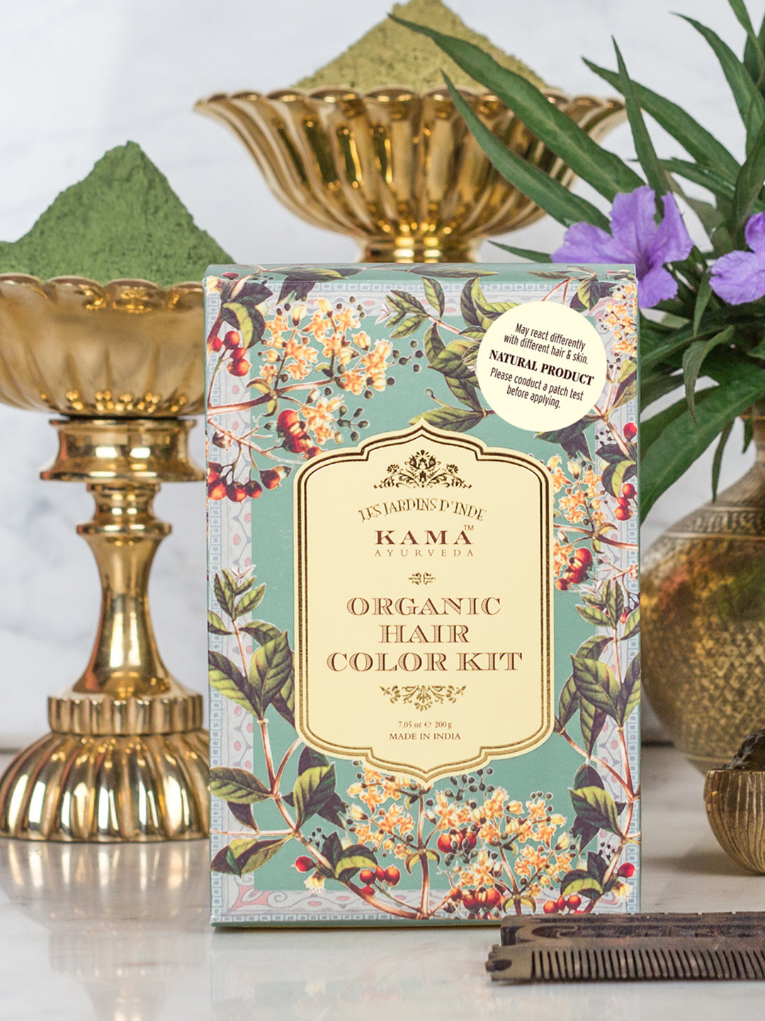 Buy KAMA AYURVEDA Unisex Organic Hair Color Kit - Hair Colour for ...