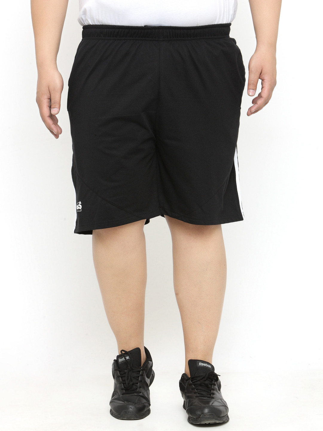 Buy PlusS Men Black Solid Regular Fit Regular Shorts - Shorts for Men ...