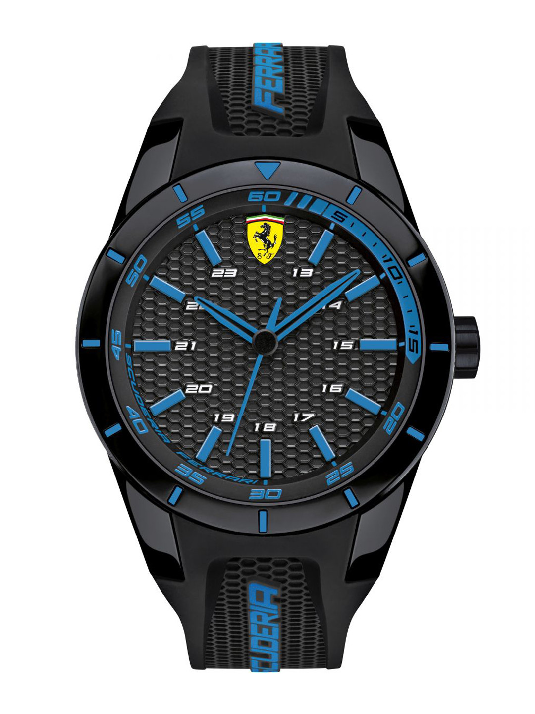 Buy SCUDERIA FERRARI Men Black & Blue Analogue Watch 0830247_OR ...