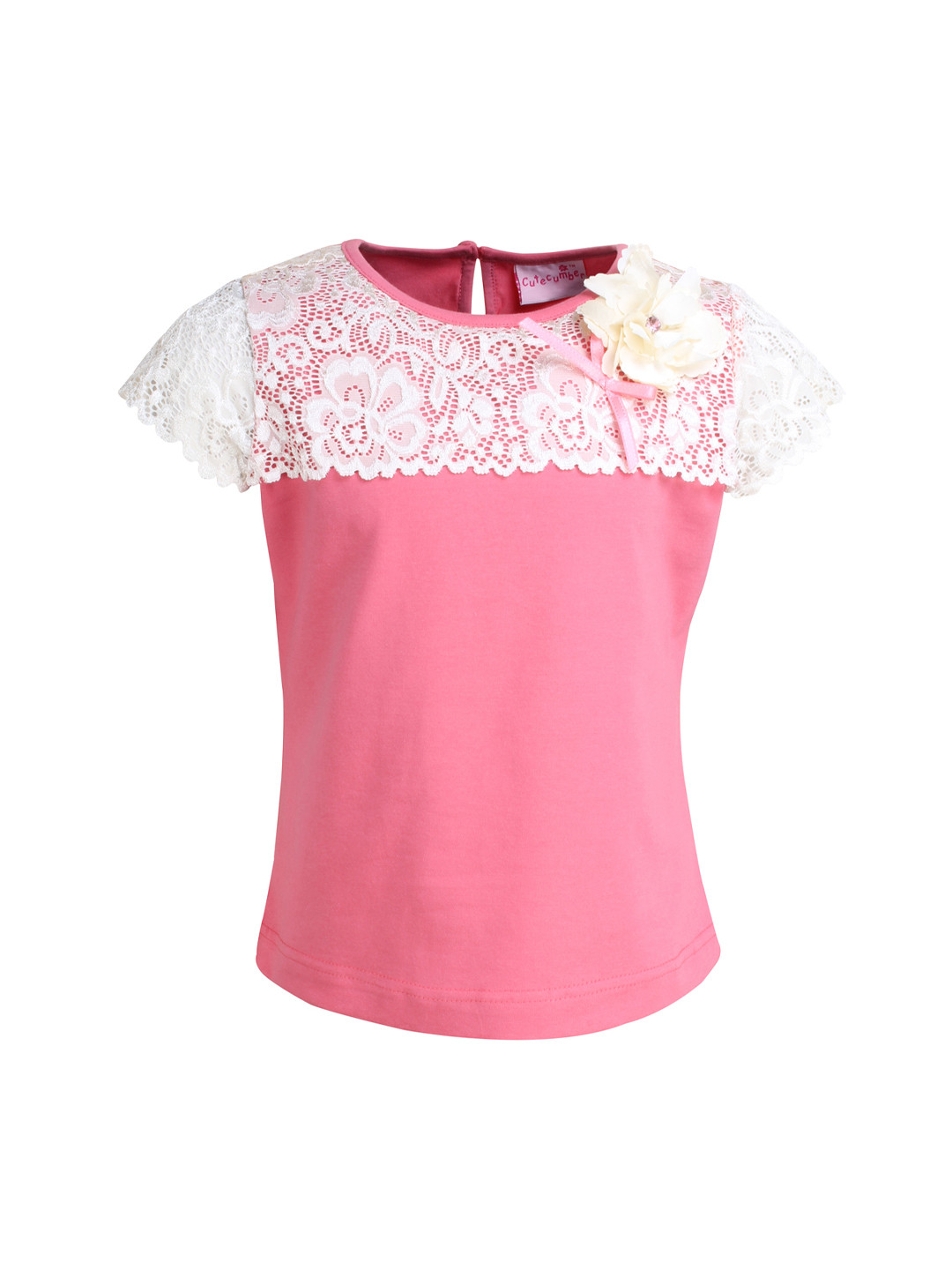 Buy CUTECUMBER Girls Pink Solid Top - Tops for Girls 6607562 | Myntra