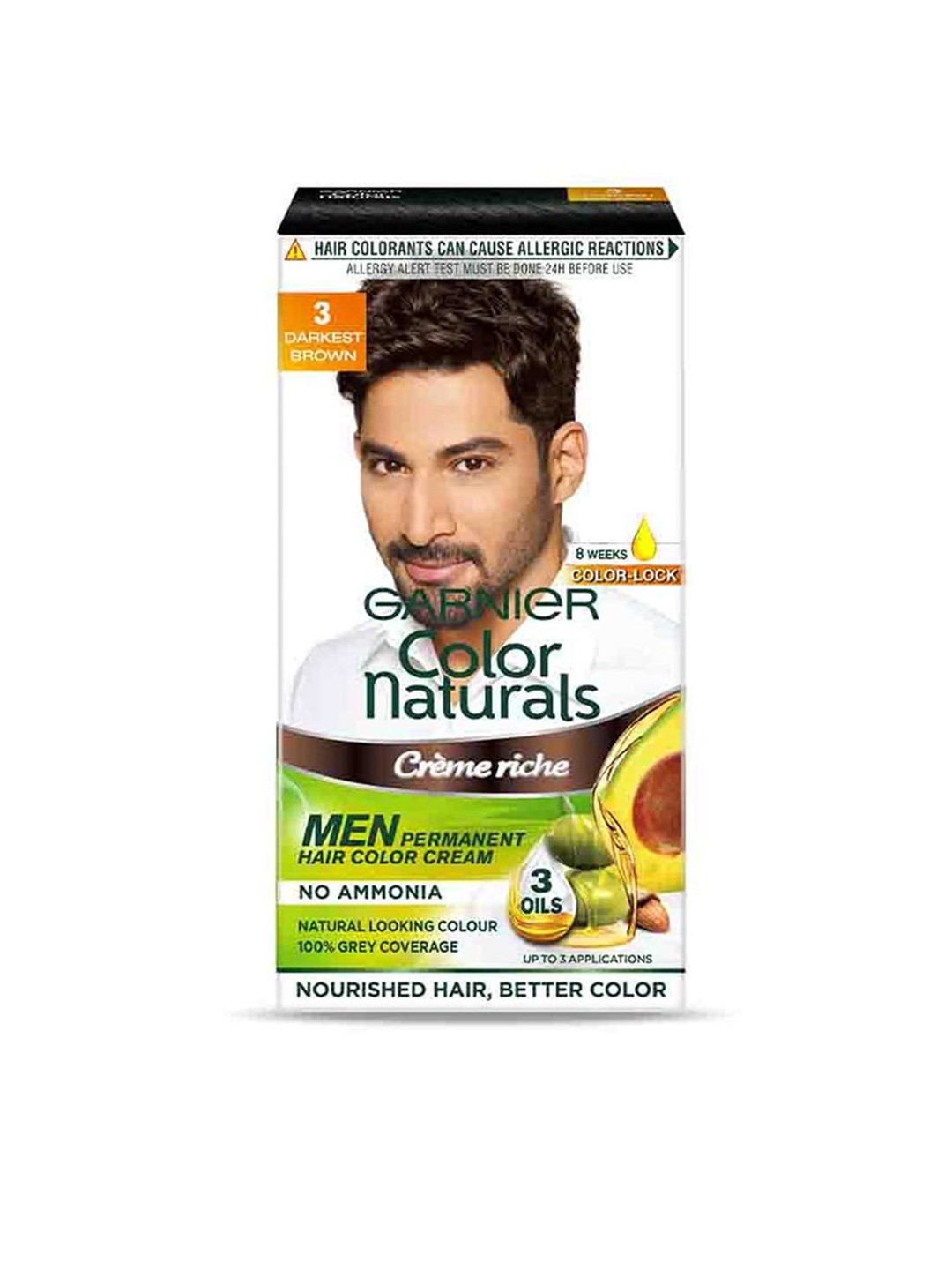 Buy Garnier Men Color Naturals Hair Colour 30 Ml + 30 G Darkest Brown 3 ...