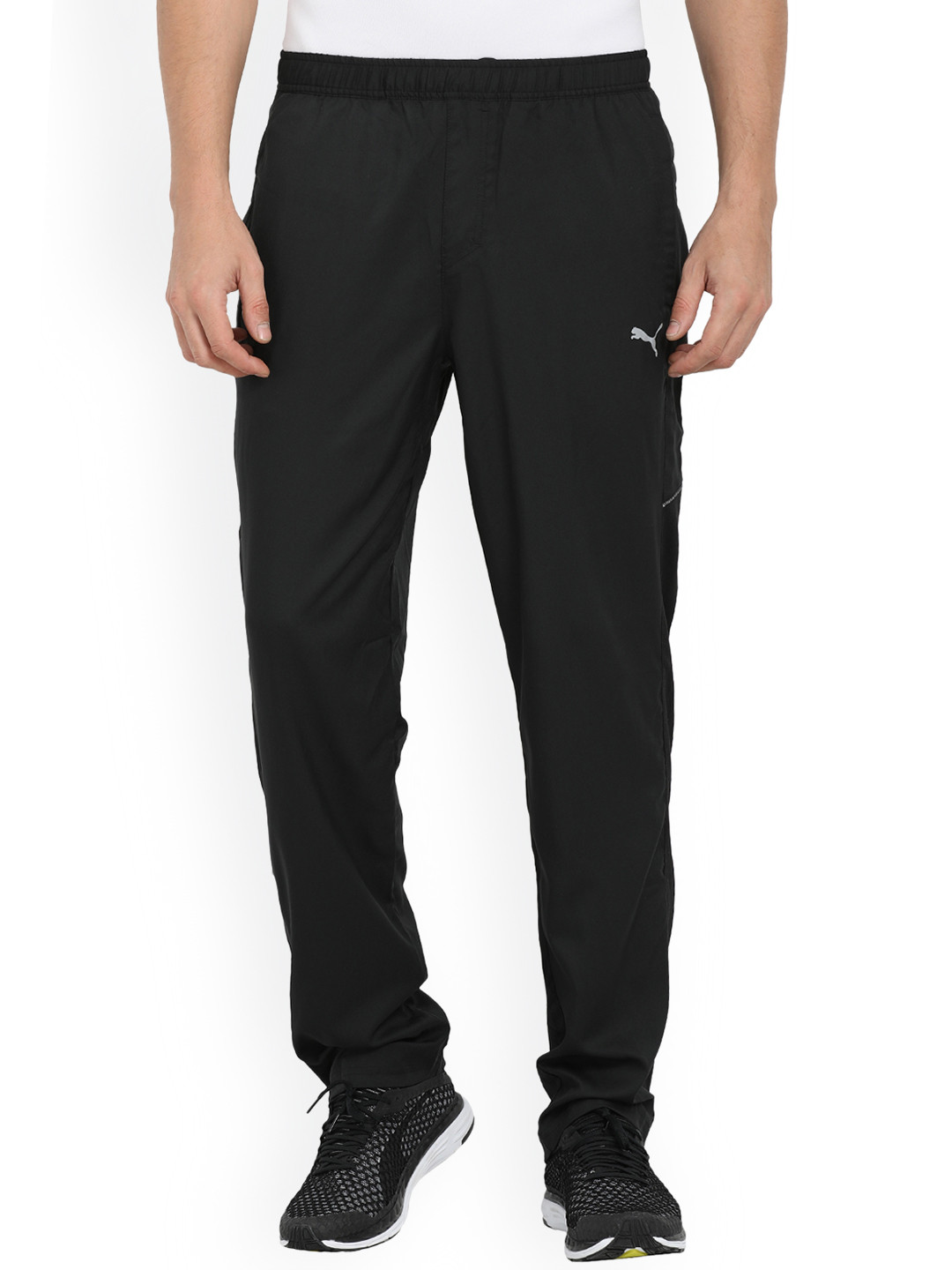 Buy Puma Men Black Solid Core Run Track Pants - Track Pants for Men ...